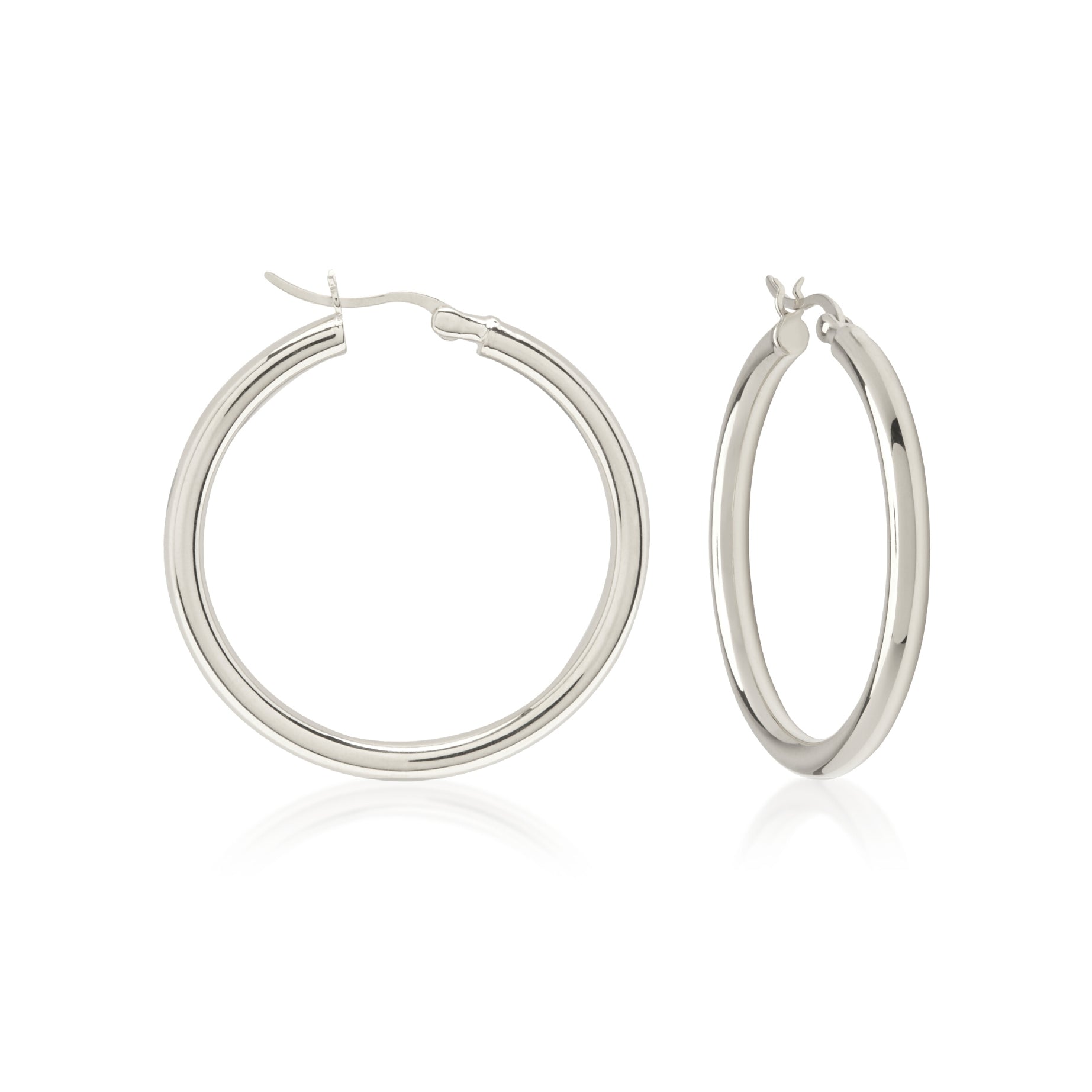 Classic Hoops Large - Silver – Saint Valentine Jewellery