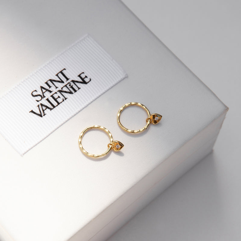Mini Heart Hoops - Gold | Saint Valentine Jewellery | Gold Earrings ...