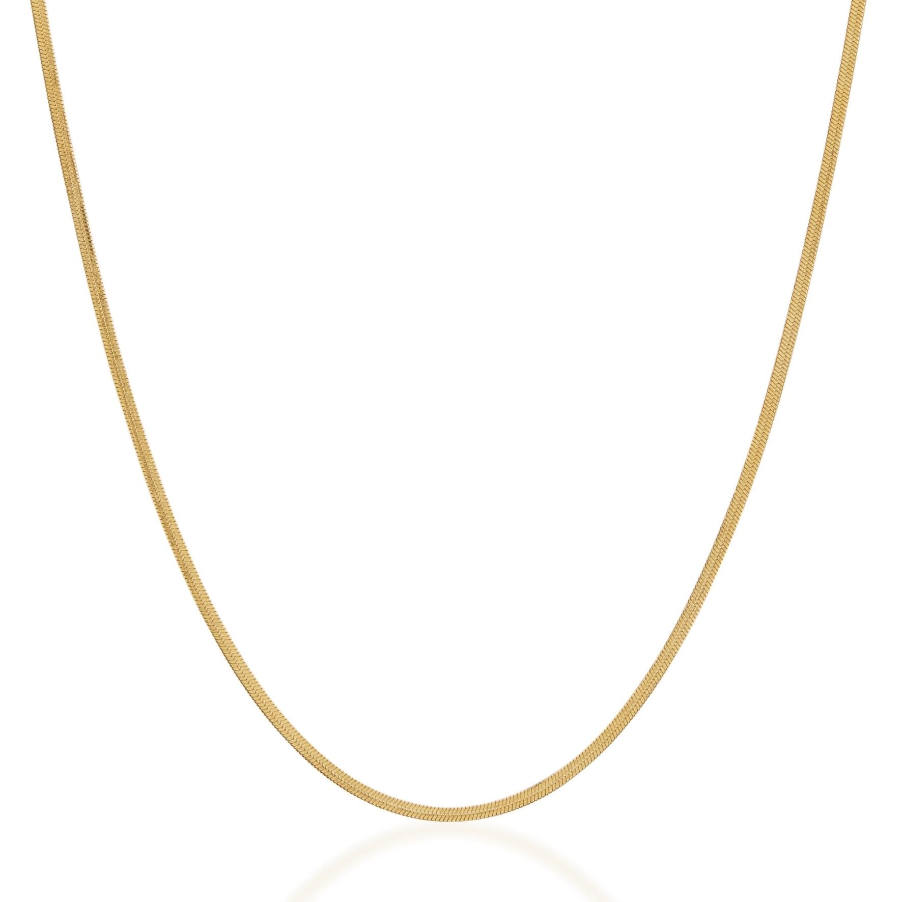 Sphinx 2mm Snake Chain Necklace - Gold | Saint Valentine Jewellery ...